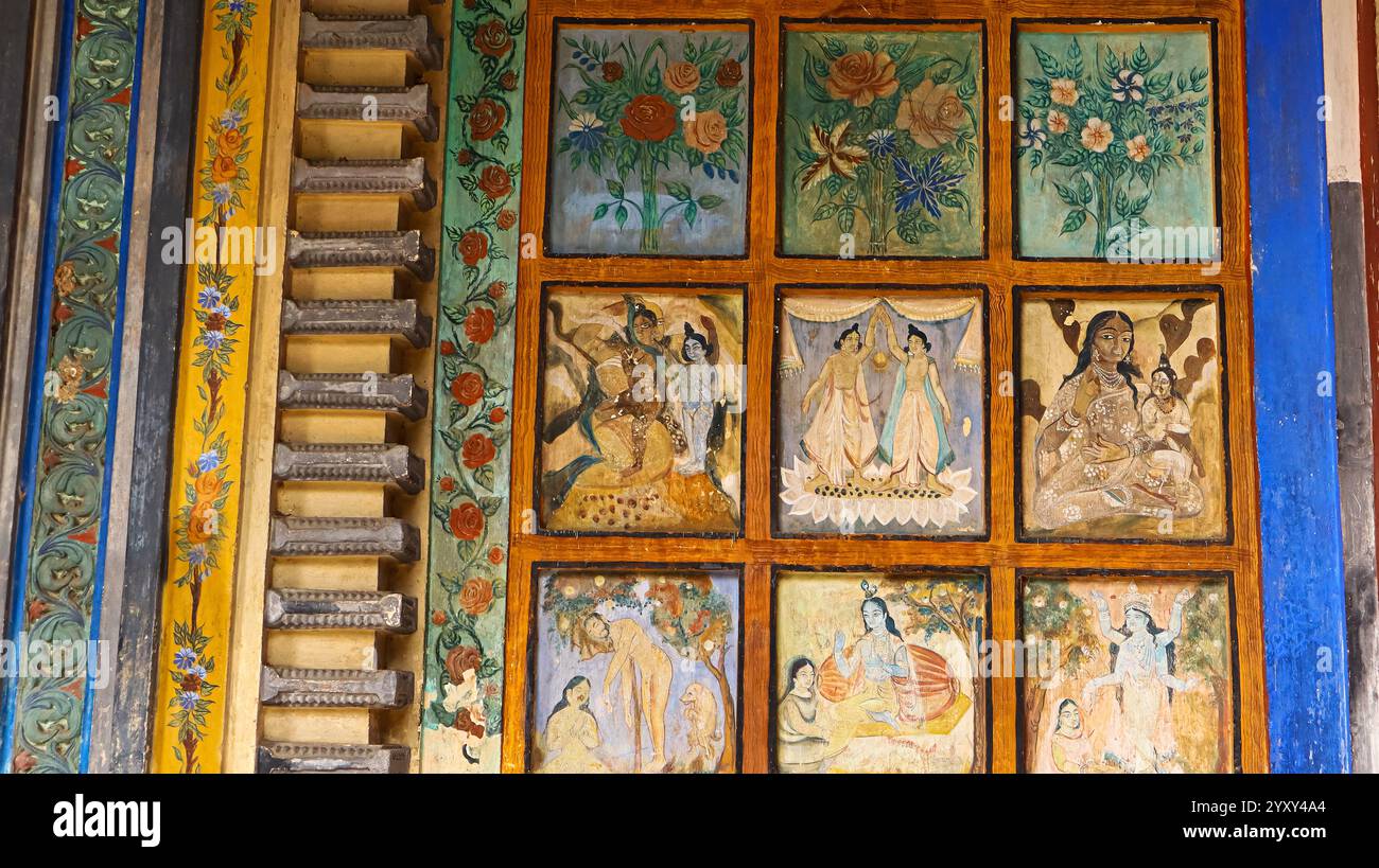 Artistic depictions of Krishnaleela (scenes from Lord Krishna's life ...