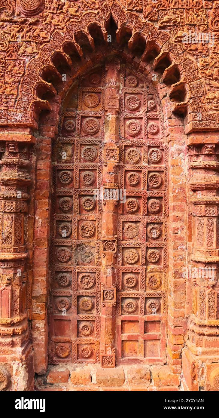 Exquisite terracotta carvings featuring mythological and daily life ...
