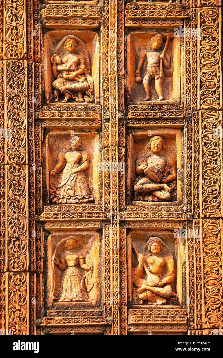 Terracotta carvings illustrating the forms and responsibilities of ...