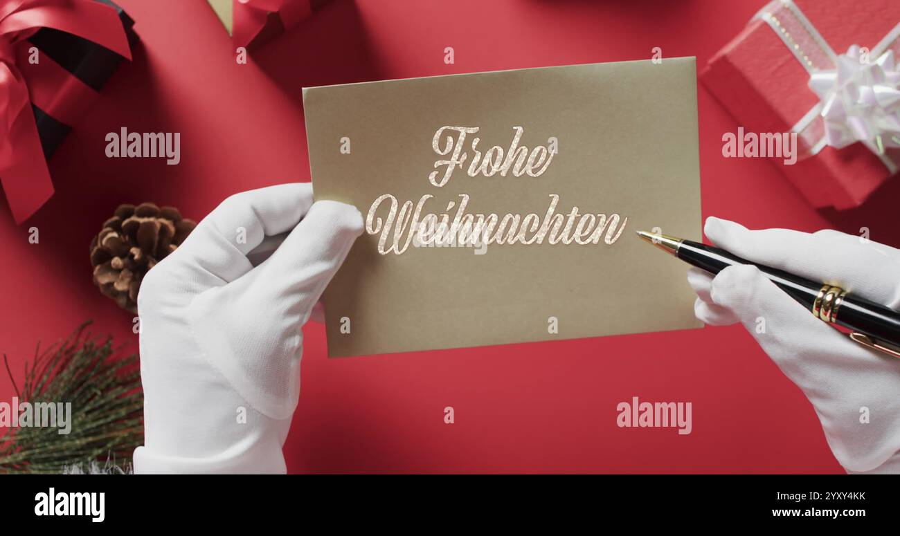 Animation german greeting text over hi-res stock photography and images ...
