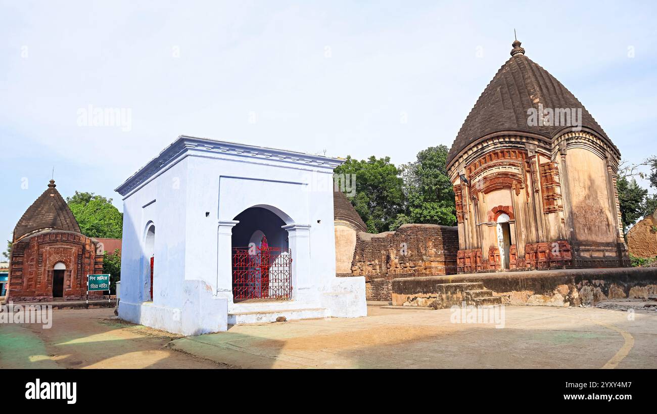 Panoramic view of the Rajbari Temple Complex showcasing its terracotta ...