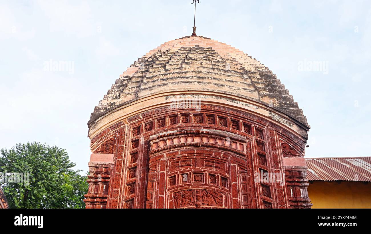 Close-up view of the temple dome of the Lord Shiva Temple in Chhai ...