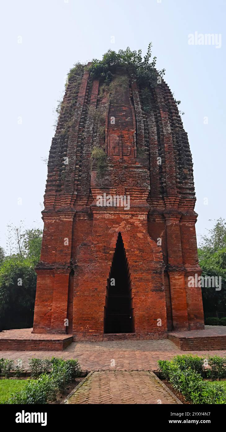 Front view of Sat Deul, a 10th-century Pancharatha-style temple, Deule ...