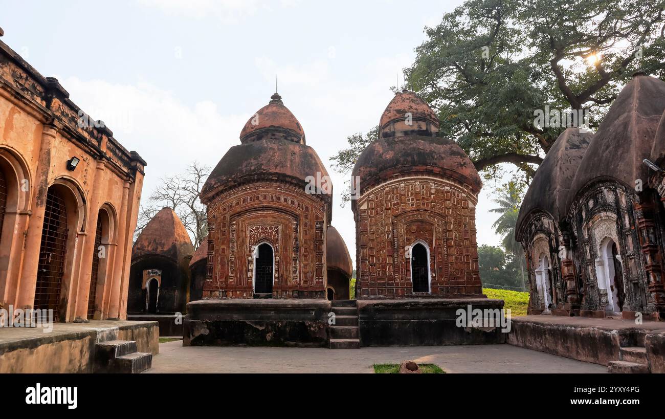 Group of thirteen terracotta lord shiva temples hi-res stock ...