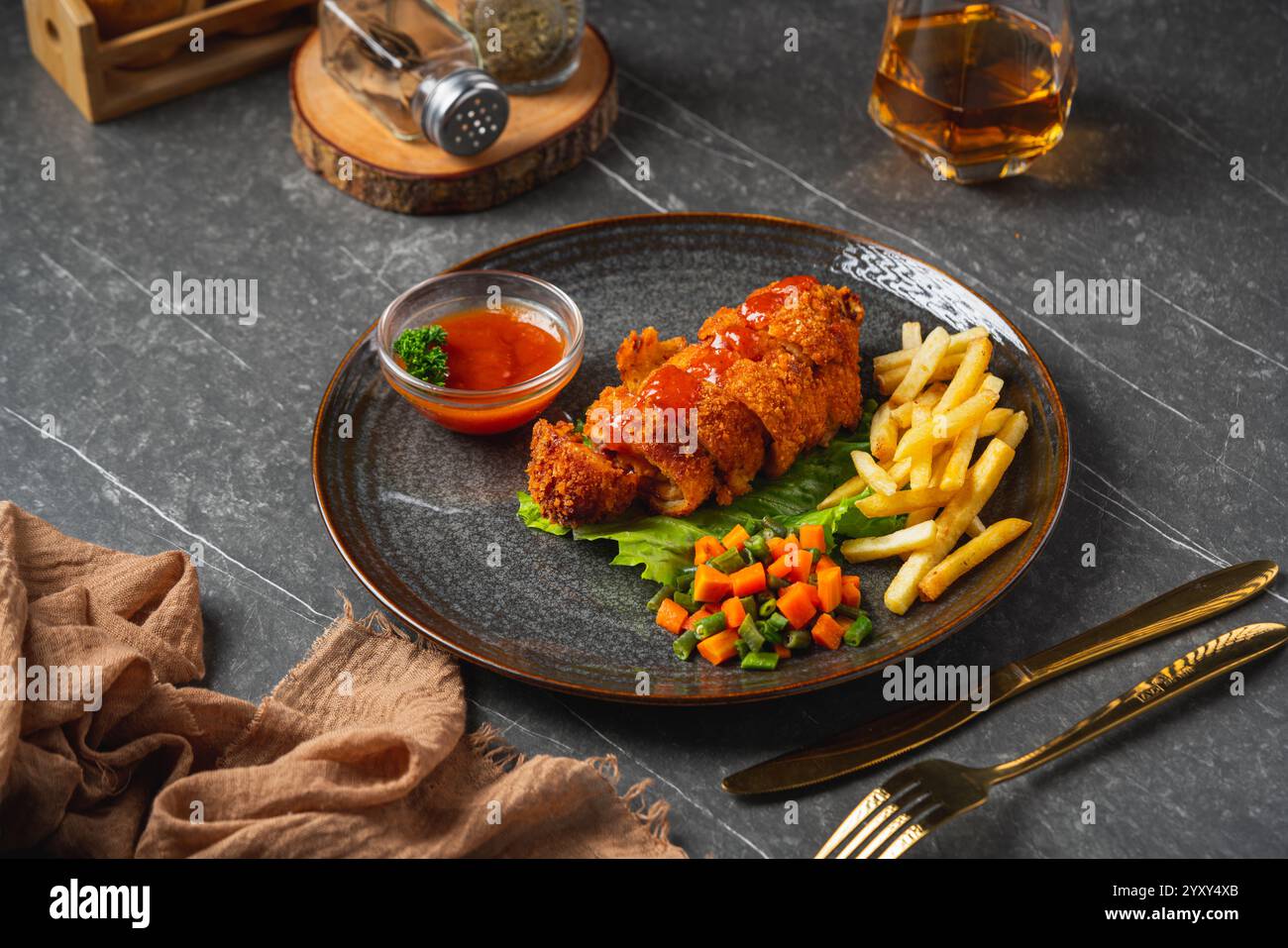 A chicken cordon bleu or schnitzel cordon bleu is a dish of meat ...