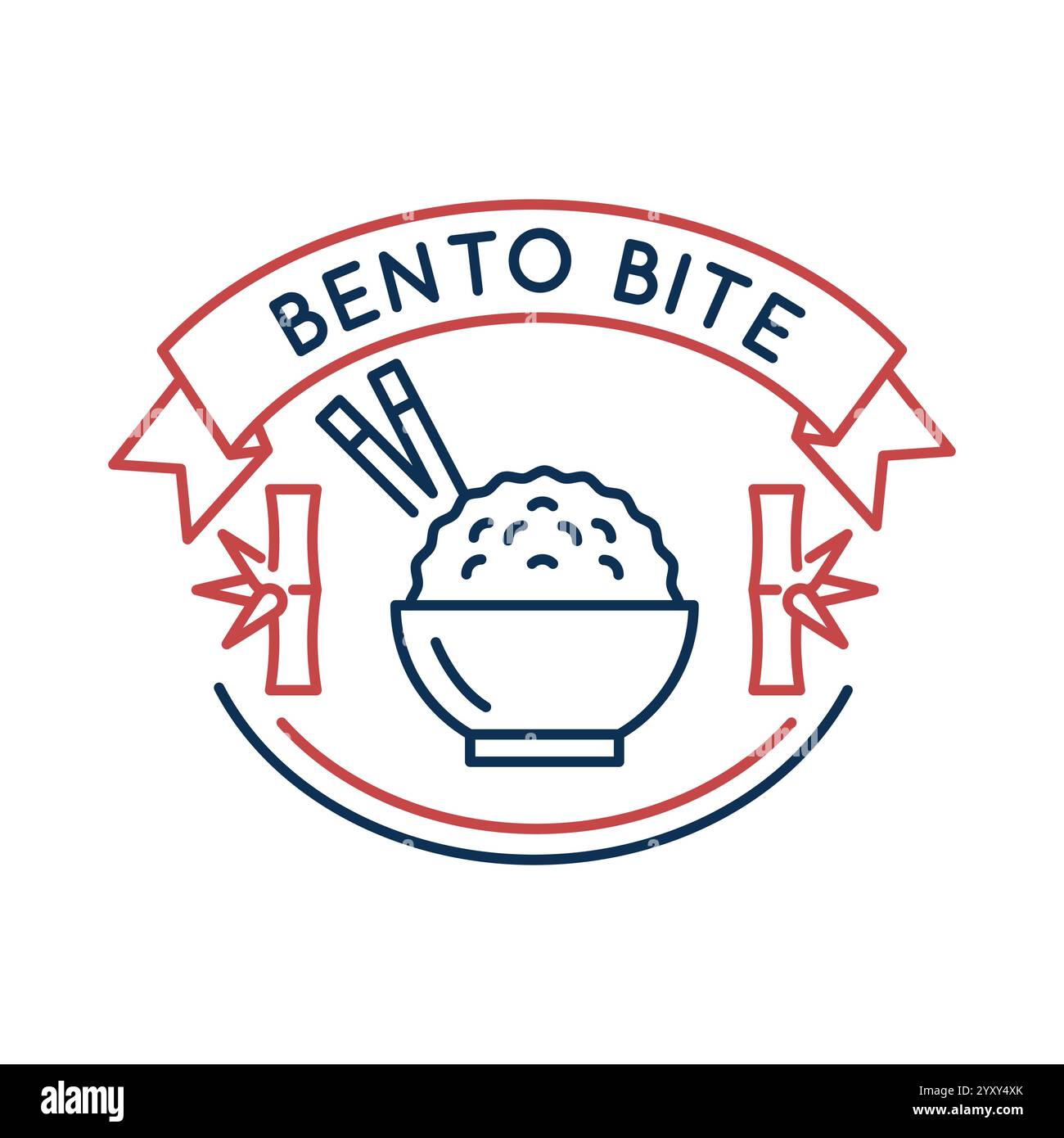 Simple Logo with Rice bowl icon Stock Vector Image & Art - Alamy