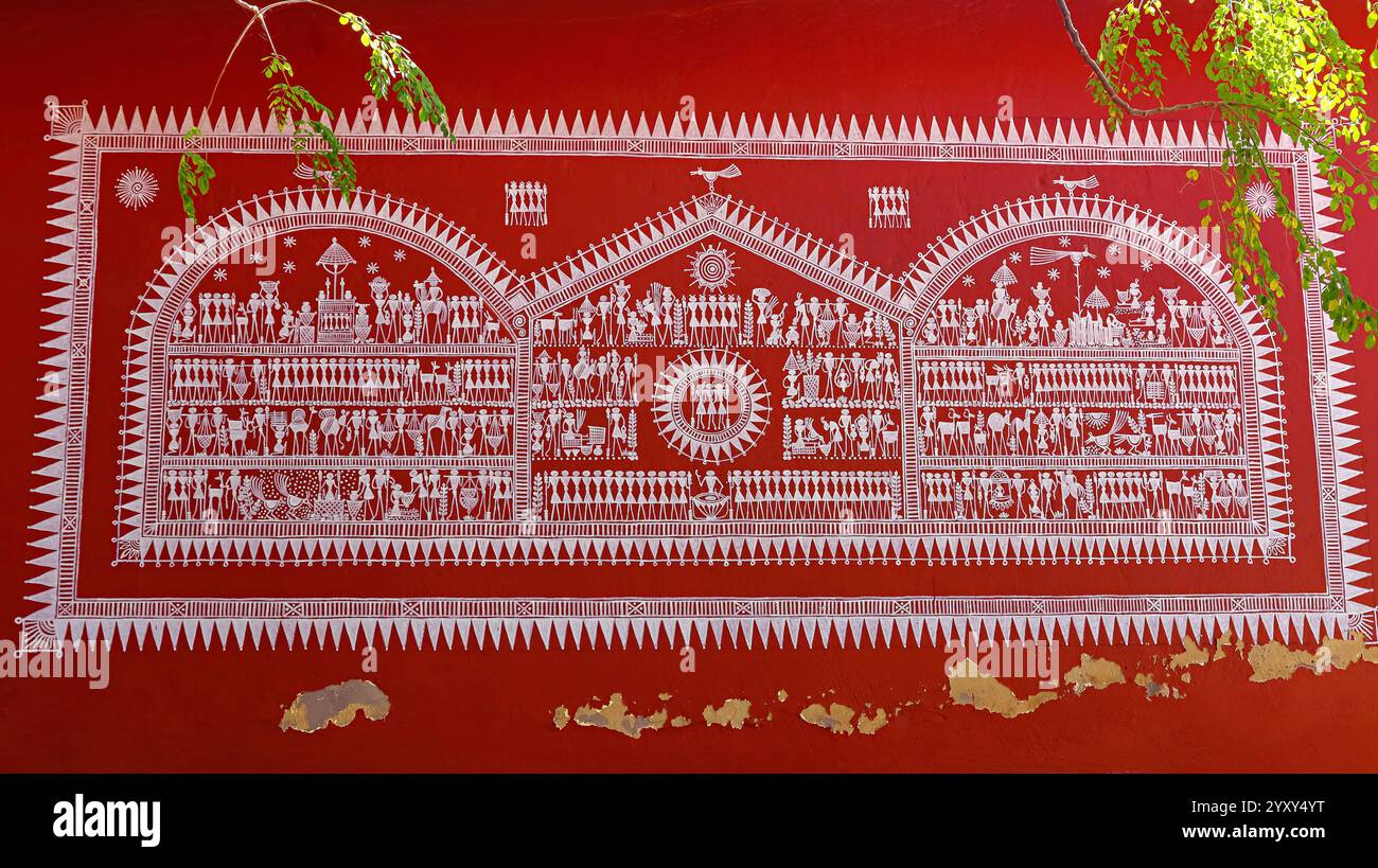 Traditional warli paintings hi-res stock photography and images - Alamy