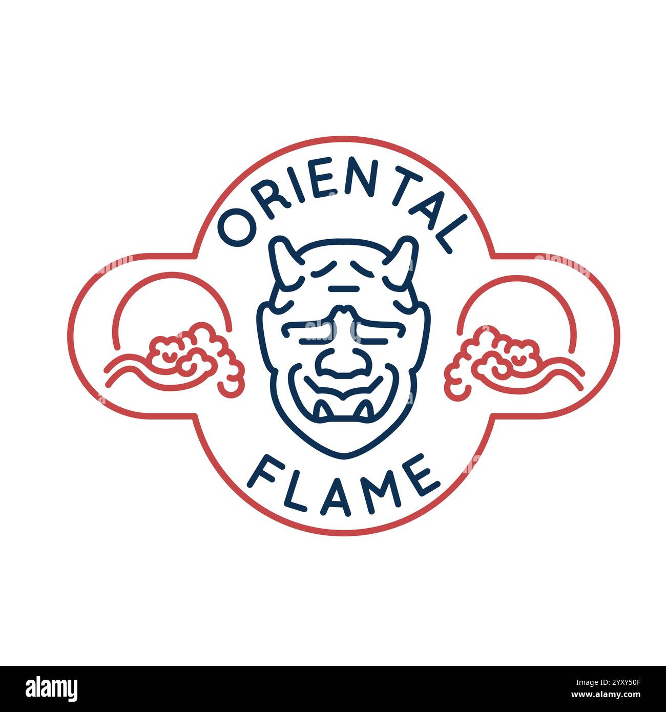 Simple Logo with Oriental Flame icon Stock Vector Image & Art - Alamy