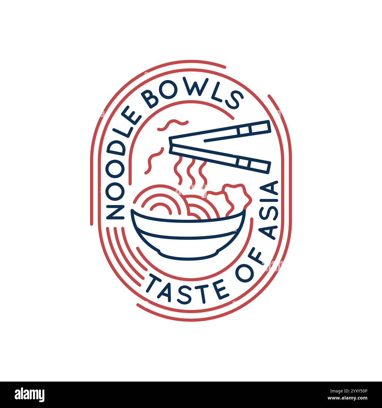 Simple Logo with Noodle bowls icon Stock Vector Image & Art - Alamy