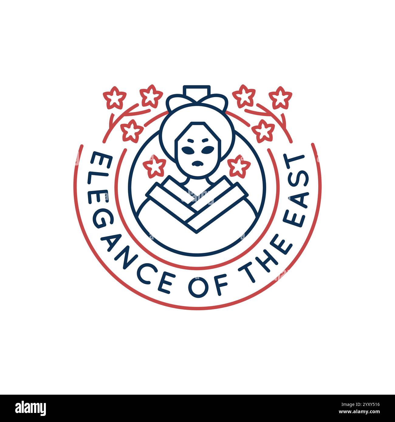 Simple Logo with Elegance woman of the East icon Stock Vector Image ...