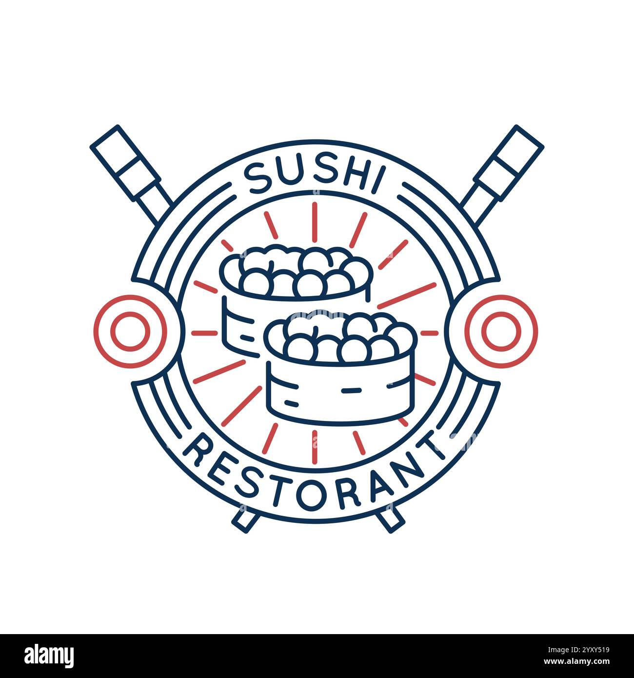 Simple Logo with Sushi Restaurant icon Stock Vector Image & Art - Alamy