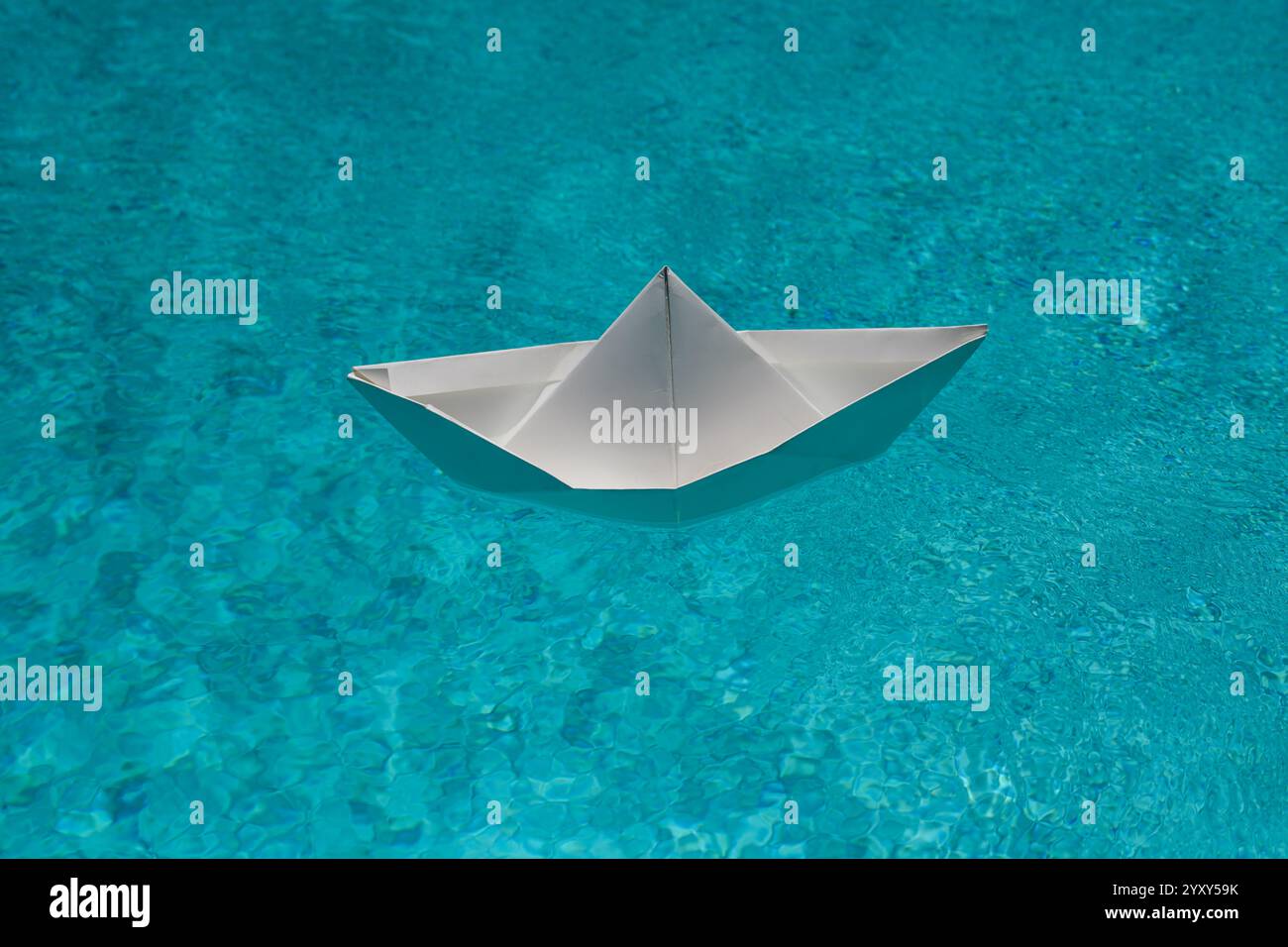 Traveling adventure. Sail boat. Summertime vacation. Paper ship in ...