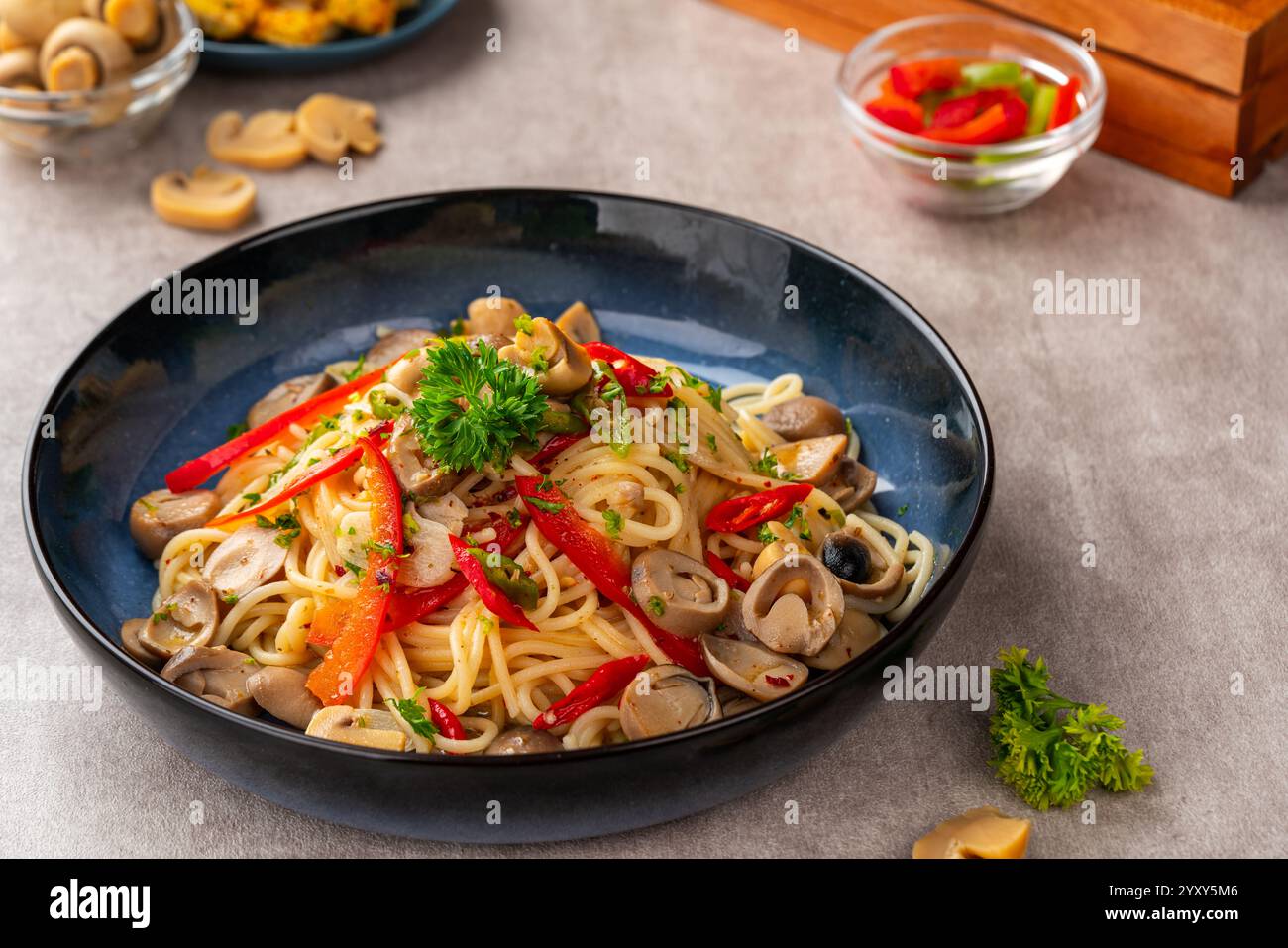 Spaghetti aglio e olio is a traditional Italian pasta dish from Naples ...