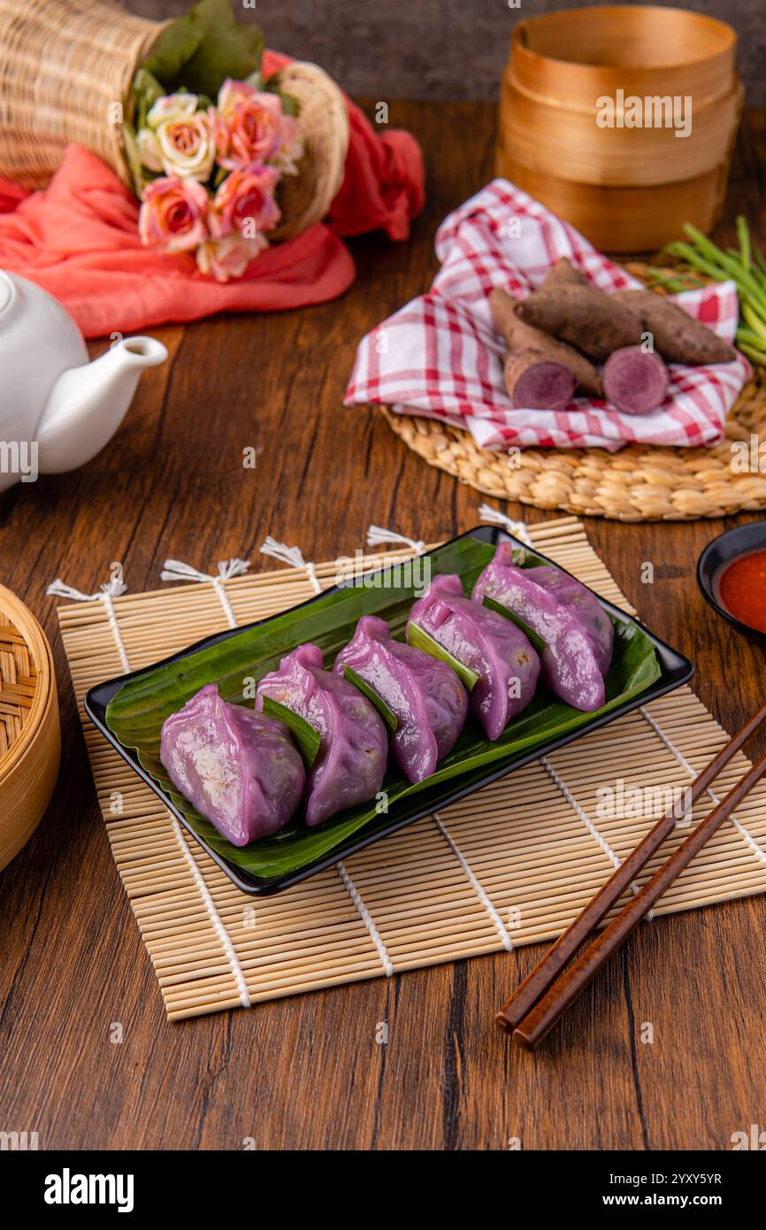 Choi pan or steamed vegetable dumplings also known as Chai Kwe or Chai ...