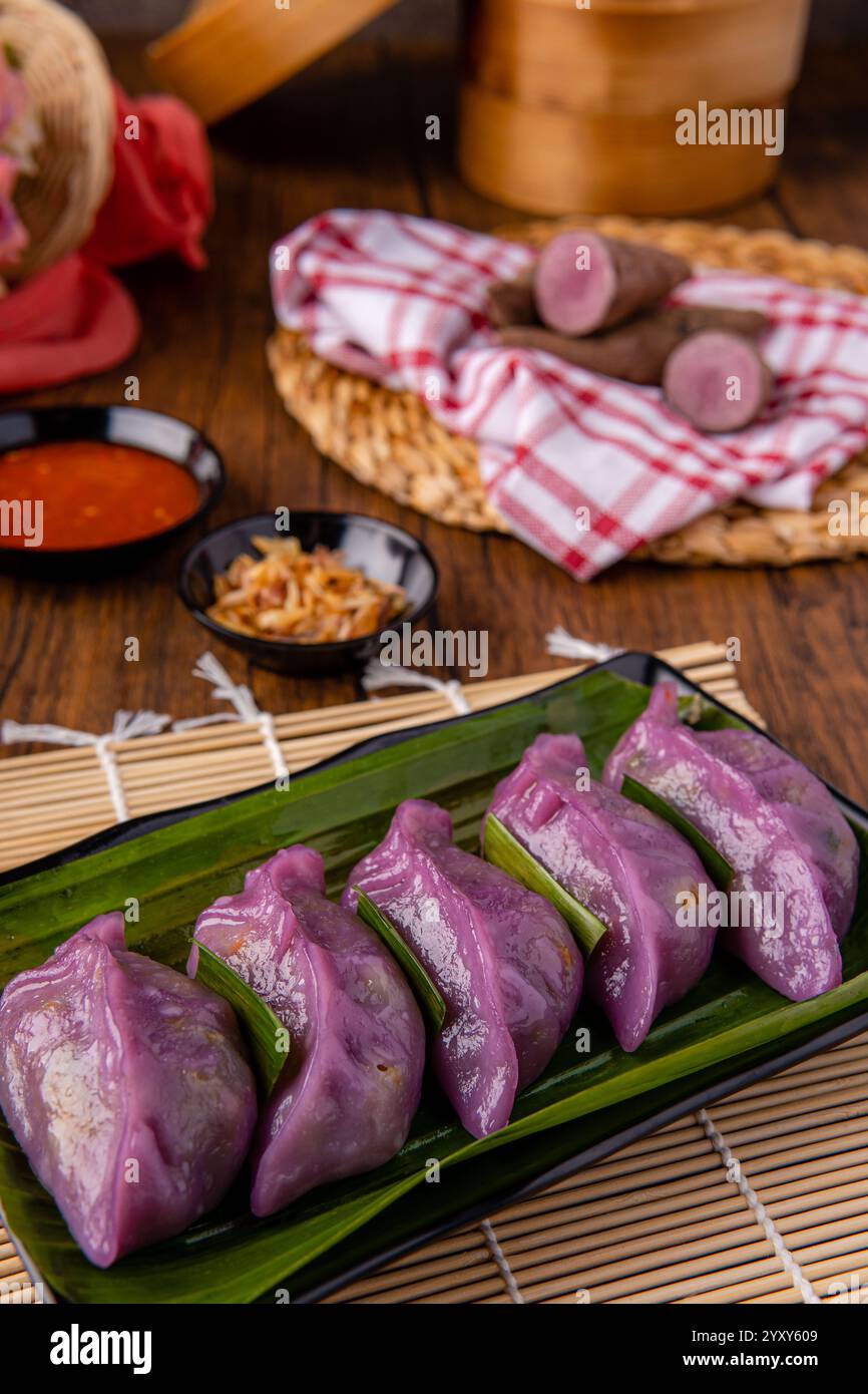 Choi pan or steamed vegetable dumplings also known as Chai Kwe or Chai ...