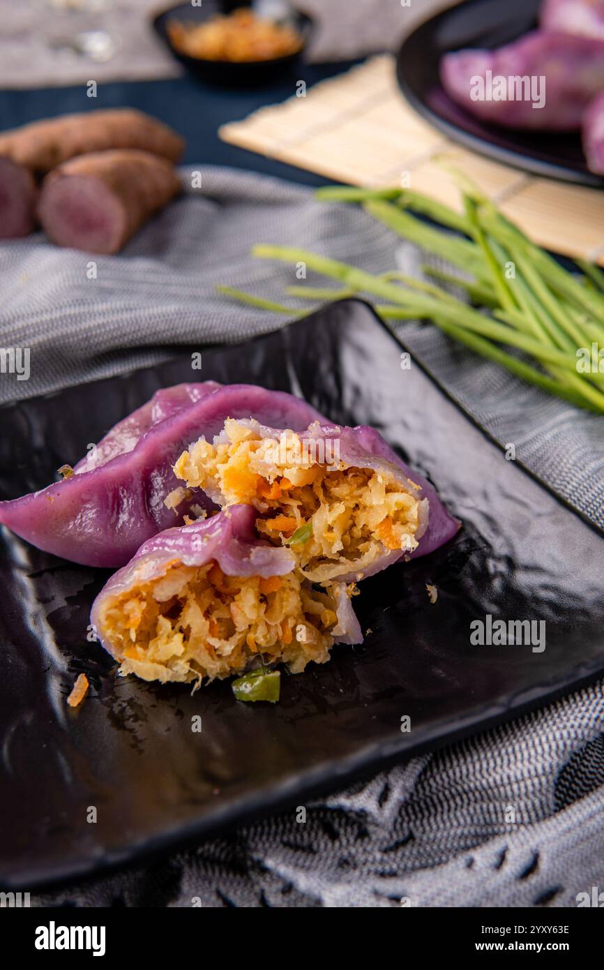 Choi pan or steamed vegetable dumplings also known as Chai Kwe or Chai ...