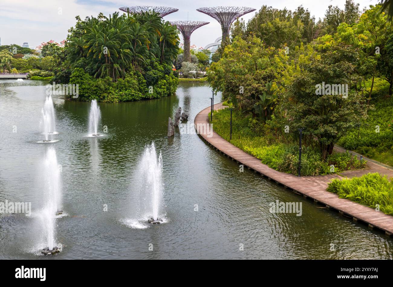 Dragonfly Lake, Nibong Island and Supertrees, Gardens by the Bay ...