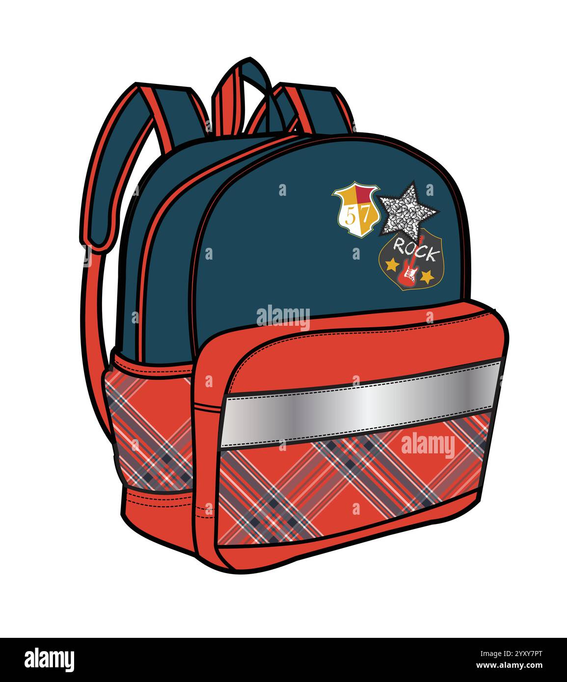 Kids backpack vector hi-res stock photography and images - Alamy