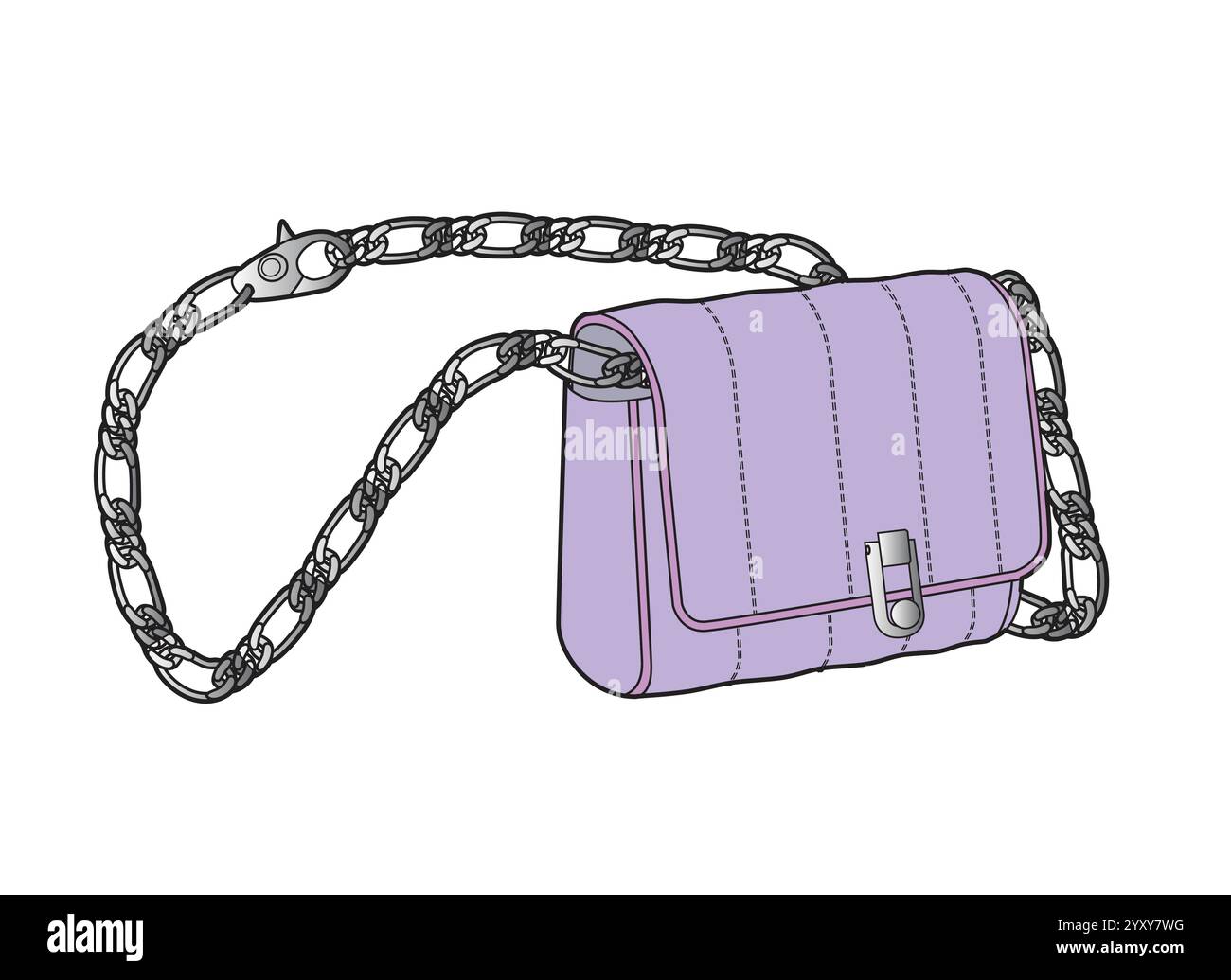 Chain cross body bag drawing hi-res stock photography and images - Alamy