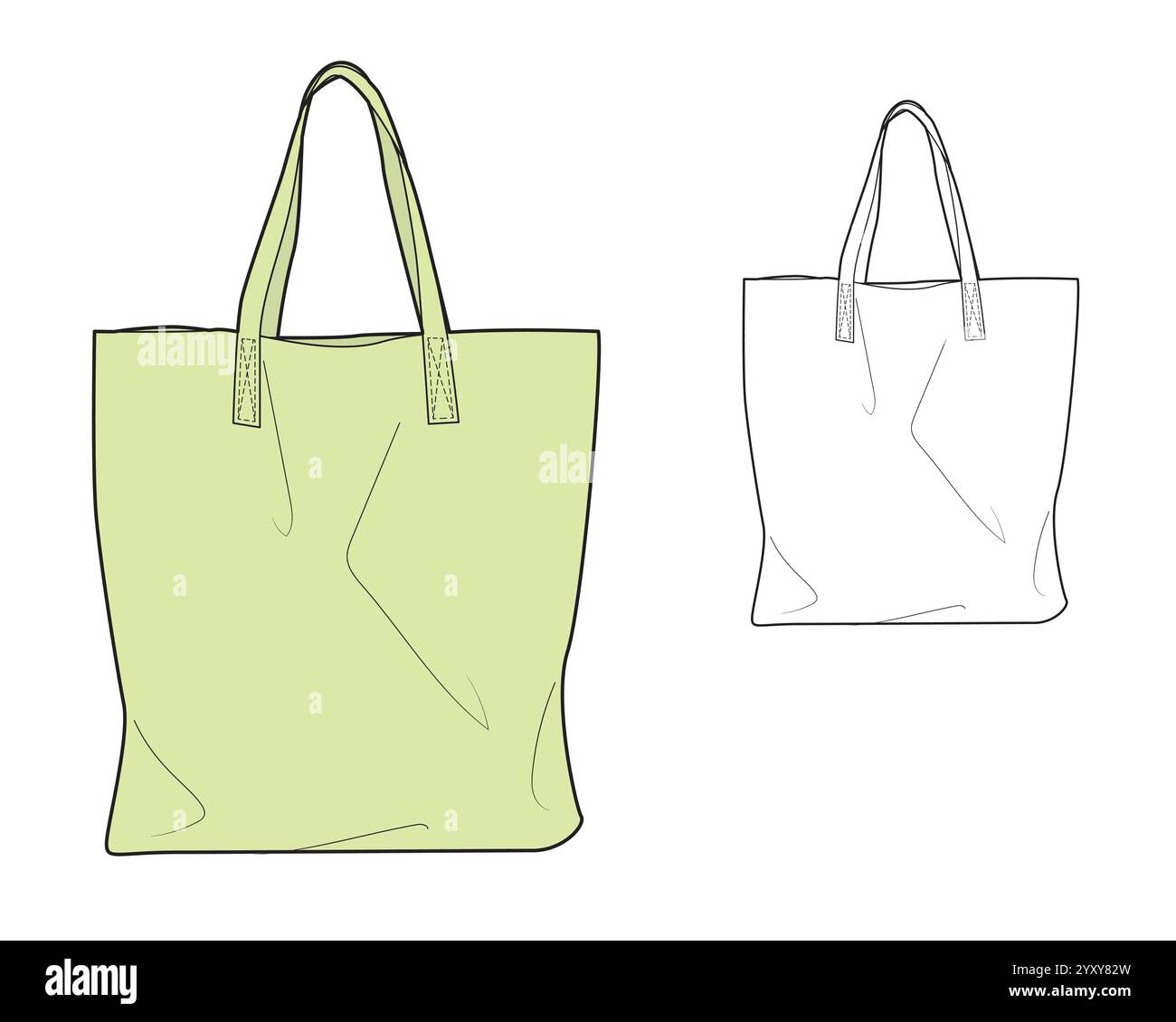 Leather tote bag drawing hi-res stock photography and images - Alamy
