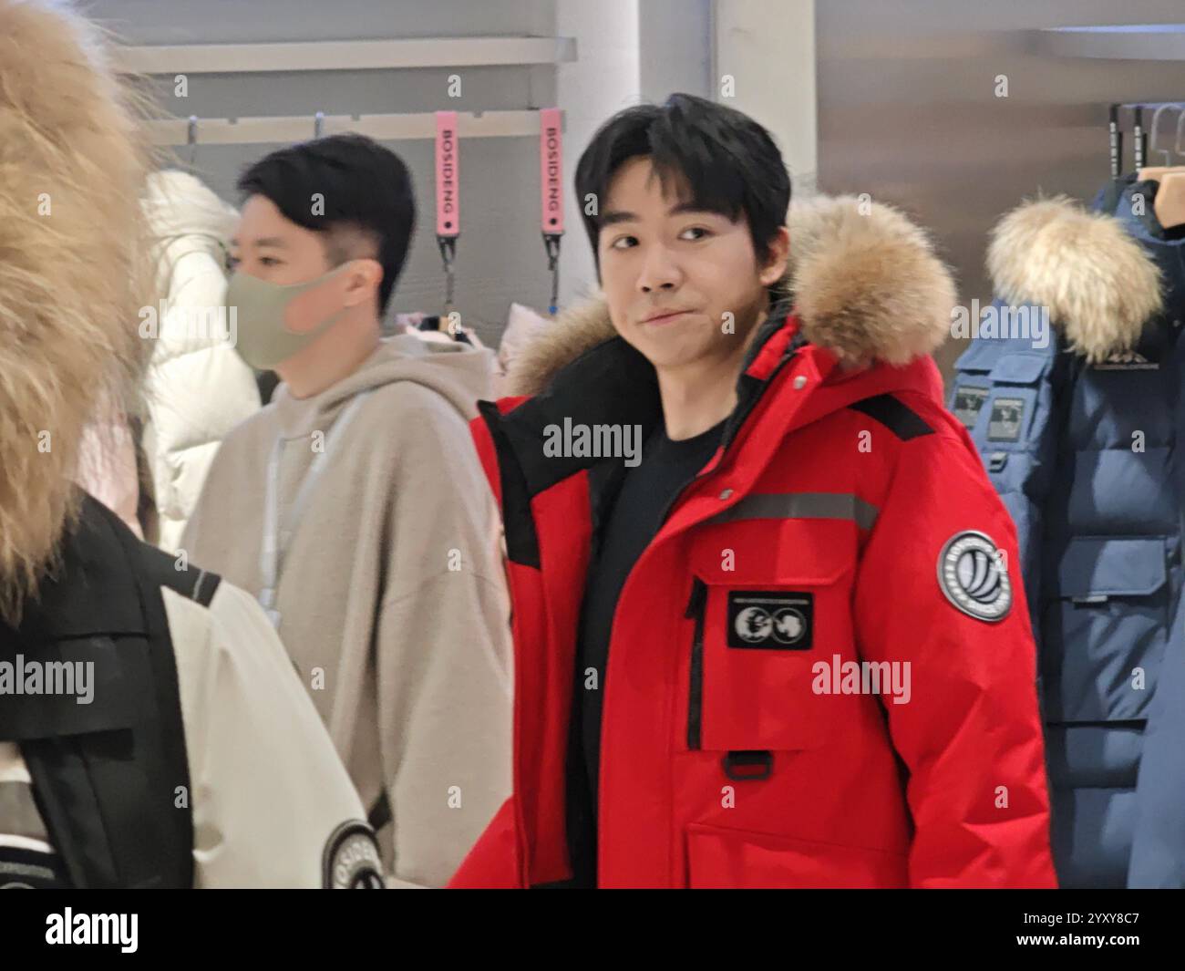 Chinese singer, actor, dancer, and host Yu Haoming attends an activity in Wuhan City, central ...