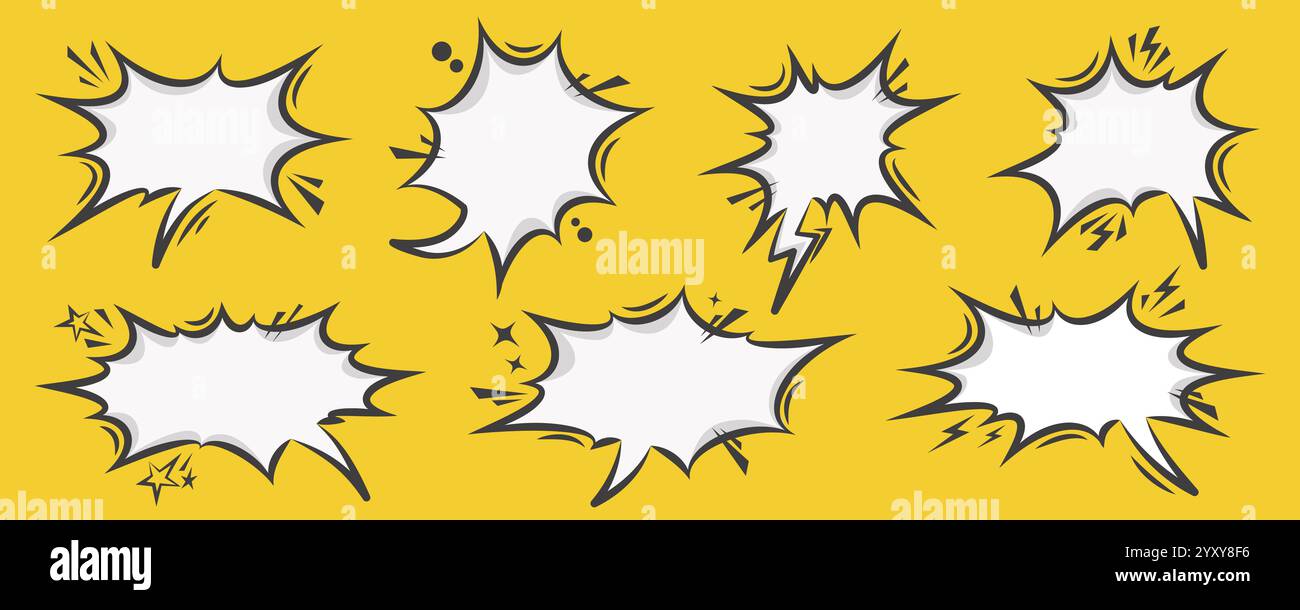 Manga speech bubble. Comic text frame with pop art halftone dotted ...