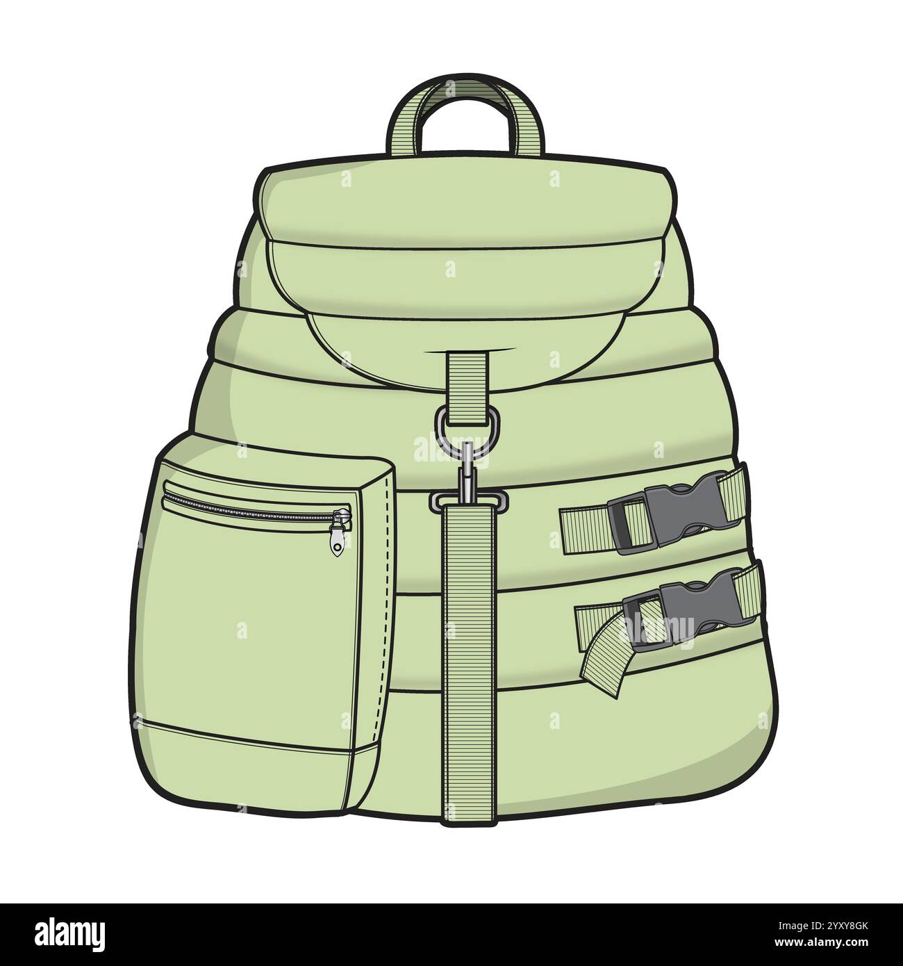 Ladies backpack bag template Stock Vector Images - Alamy