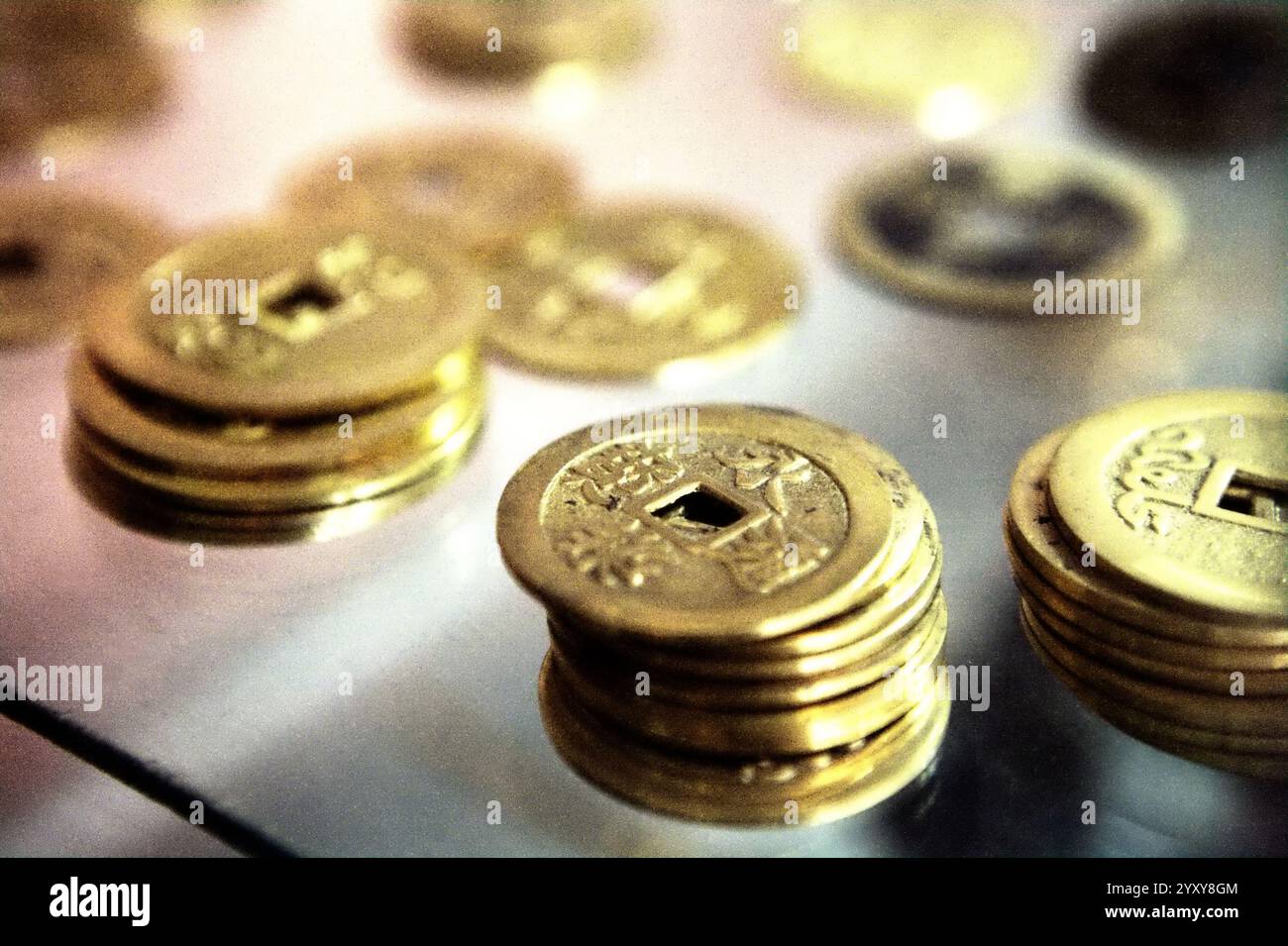 Traditional Balinese coins with hollow known as "pis bolong/jinah ...