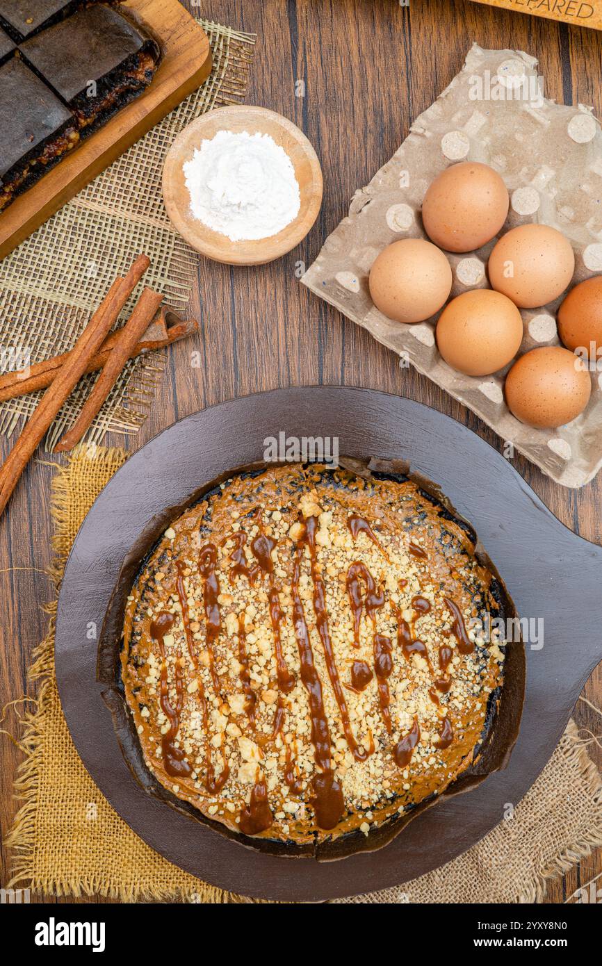 Kue Hok Lo Pan or martabak bangka. The martabak bangka batter is made ...