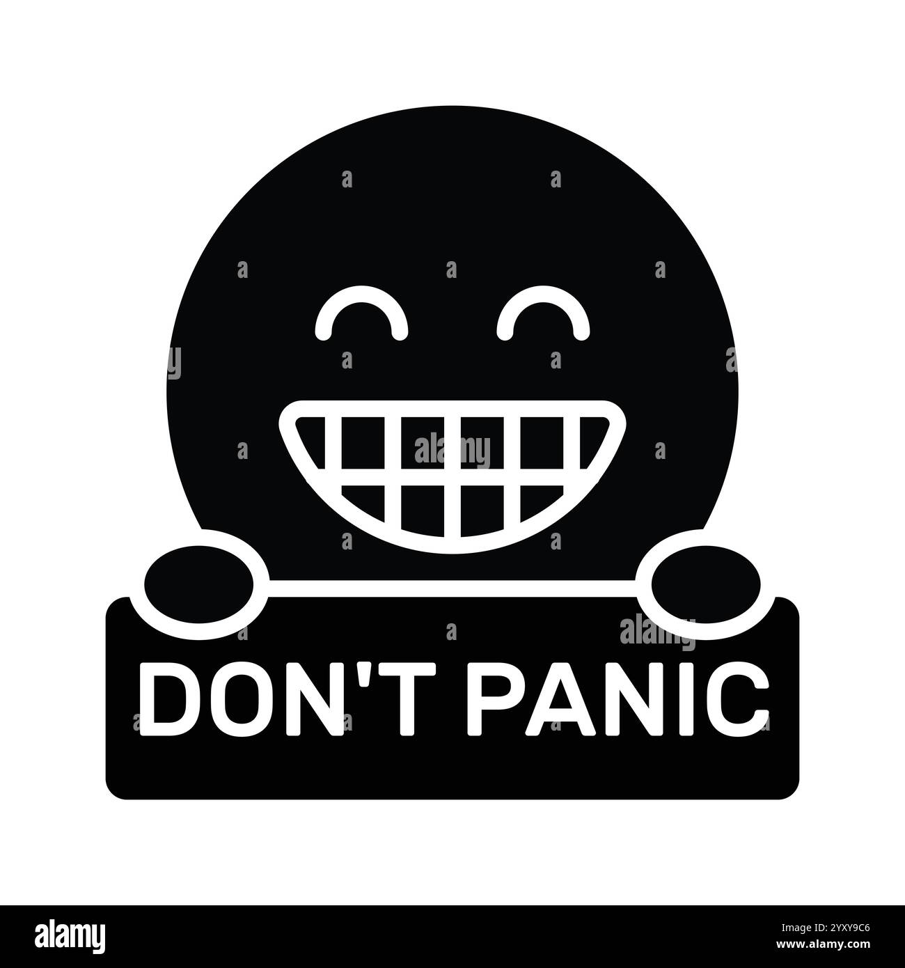 Dont Panic Emoji Vector Design Customizable Flat Style Vector Stock Vector Image And Art Alamy