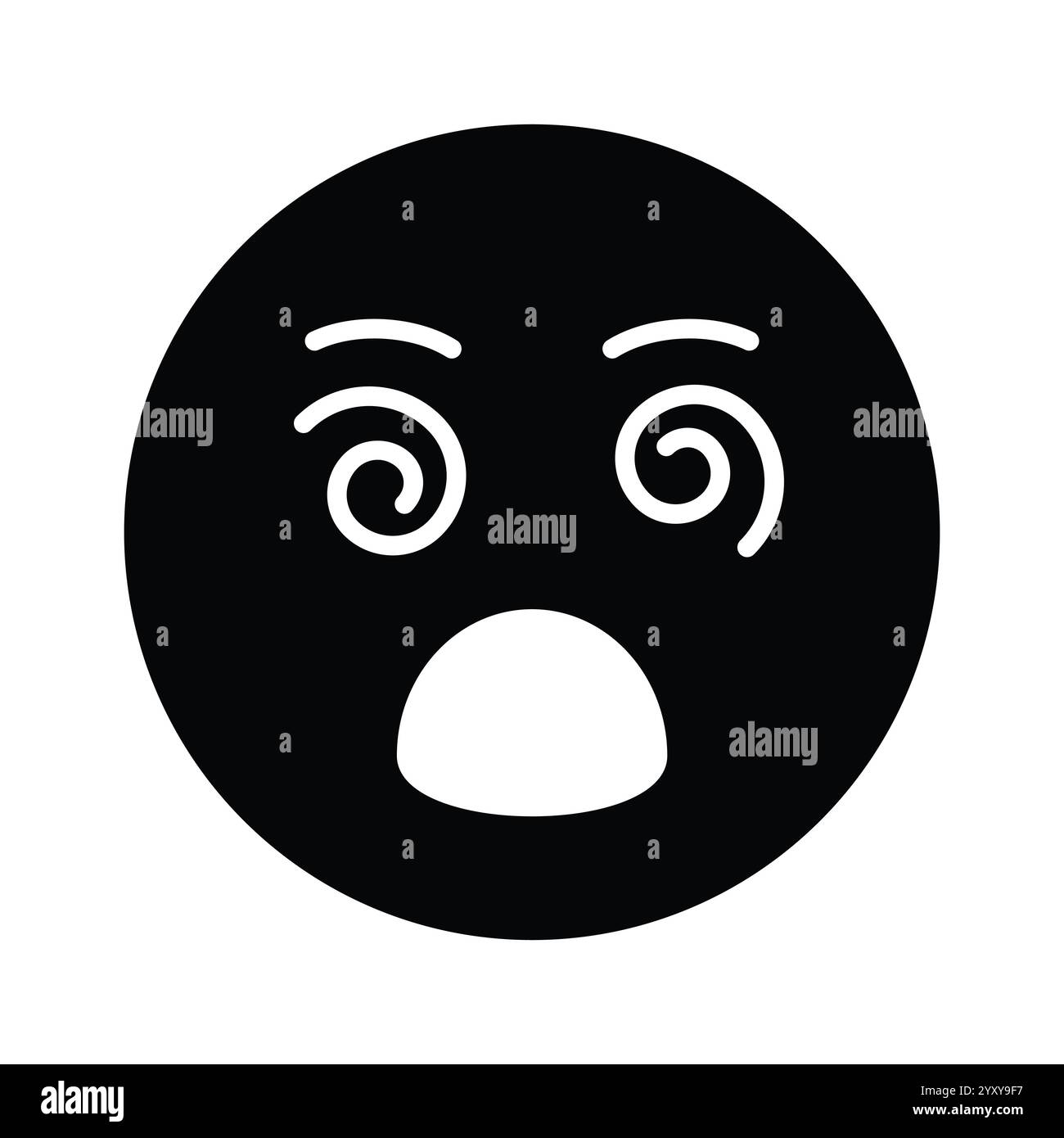 Dizzy emoji icon, dizziness expression vector design Stock Vector Image ...