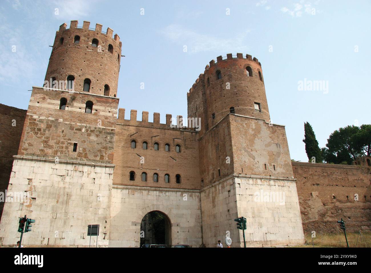 Italy. Rome. The Porta San Sebastiano (Porta Appia) Aurelian Walls ...