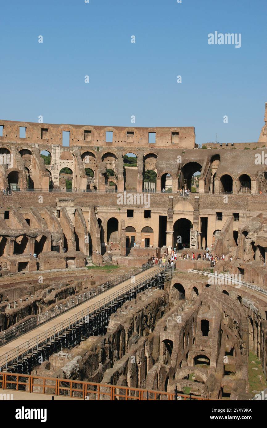 Italy. Rome. Colosseum or Flavian Amphitheatre. 70 - 80 AD. View insede ...