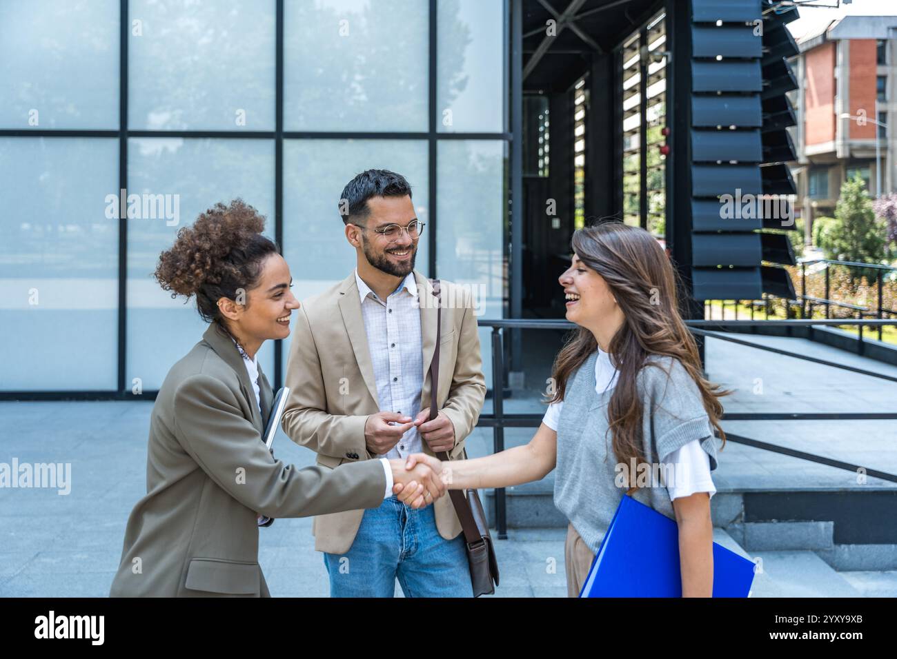 Group of modern successful business people innovative technology ...