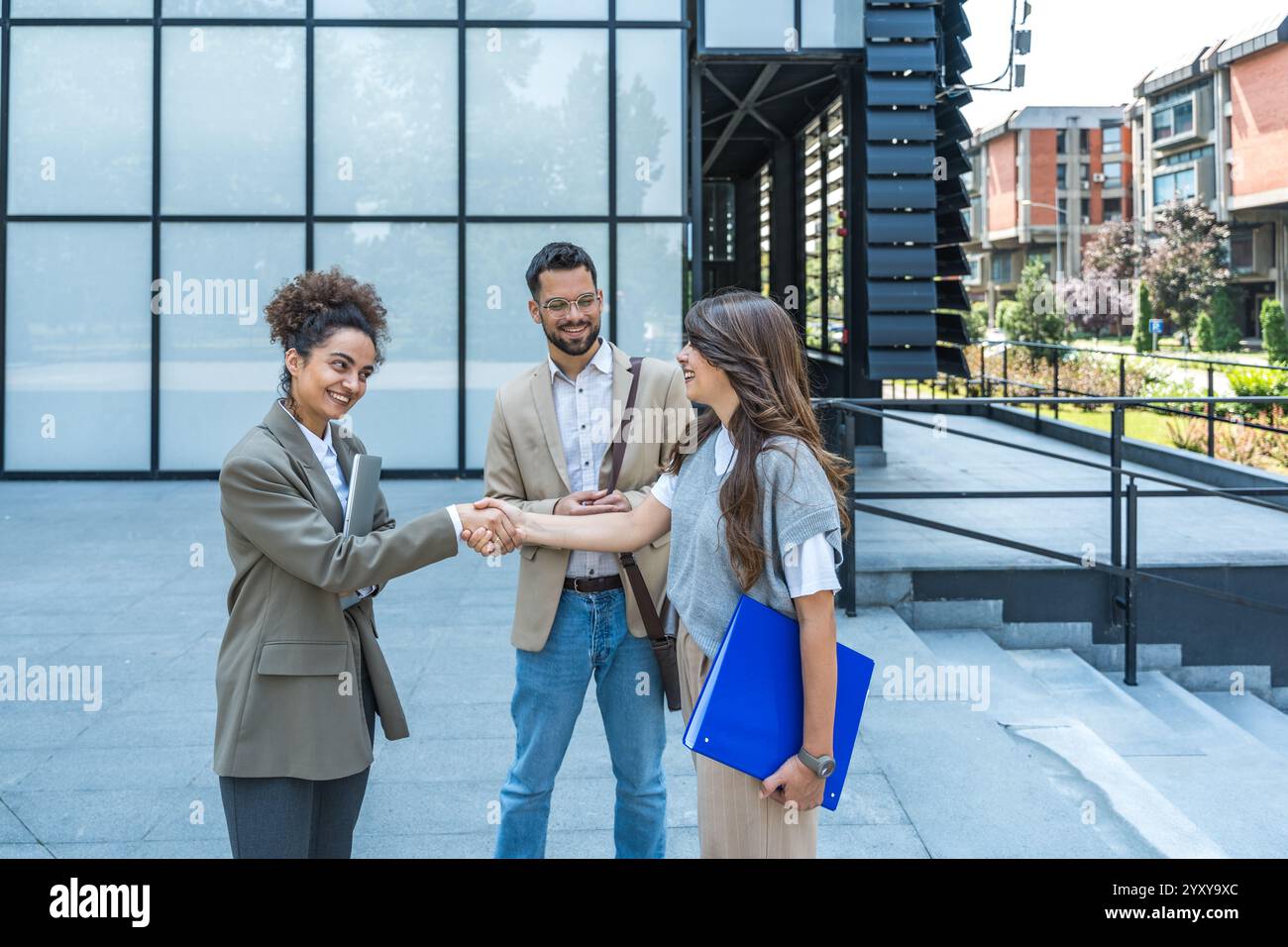 Group of modern successful business people innovative technology ...