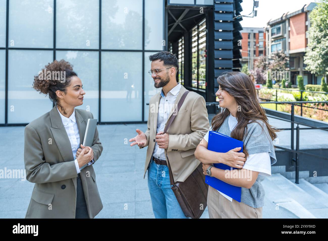 Group of modern successful business people innovative technology ...