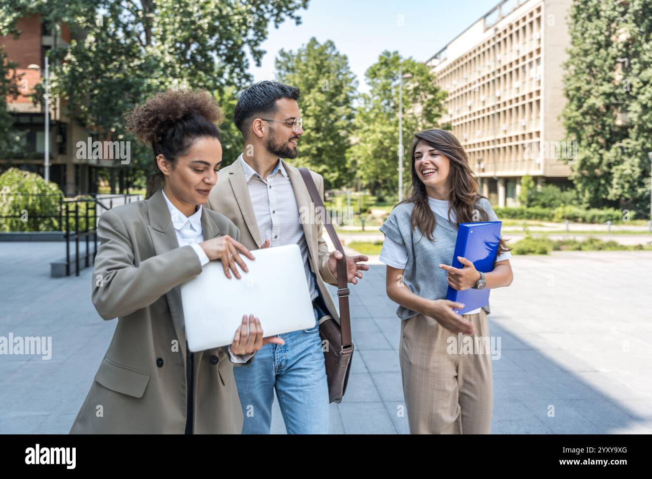 Group of modern successful business people innovative technology ...