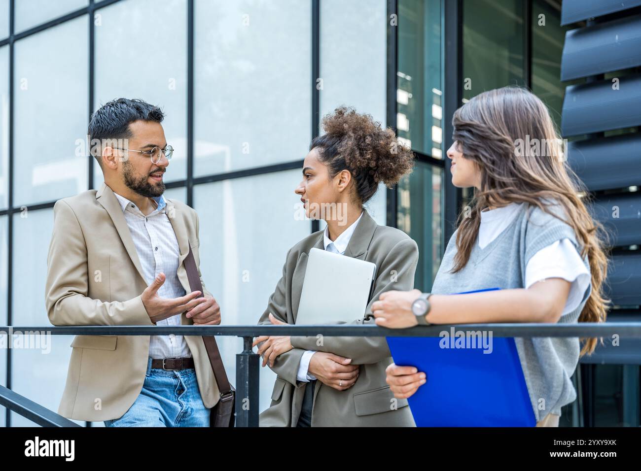 Group of modern successful business people innovative technology ...