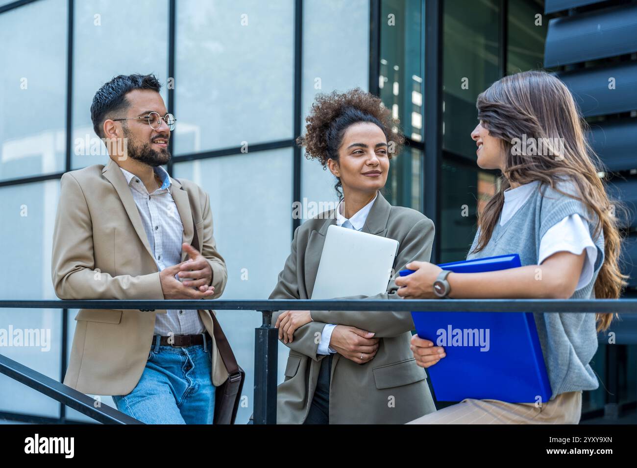 Group of modern successful business people innovative technology ...