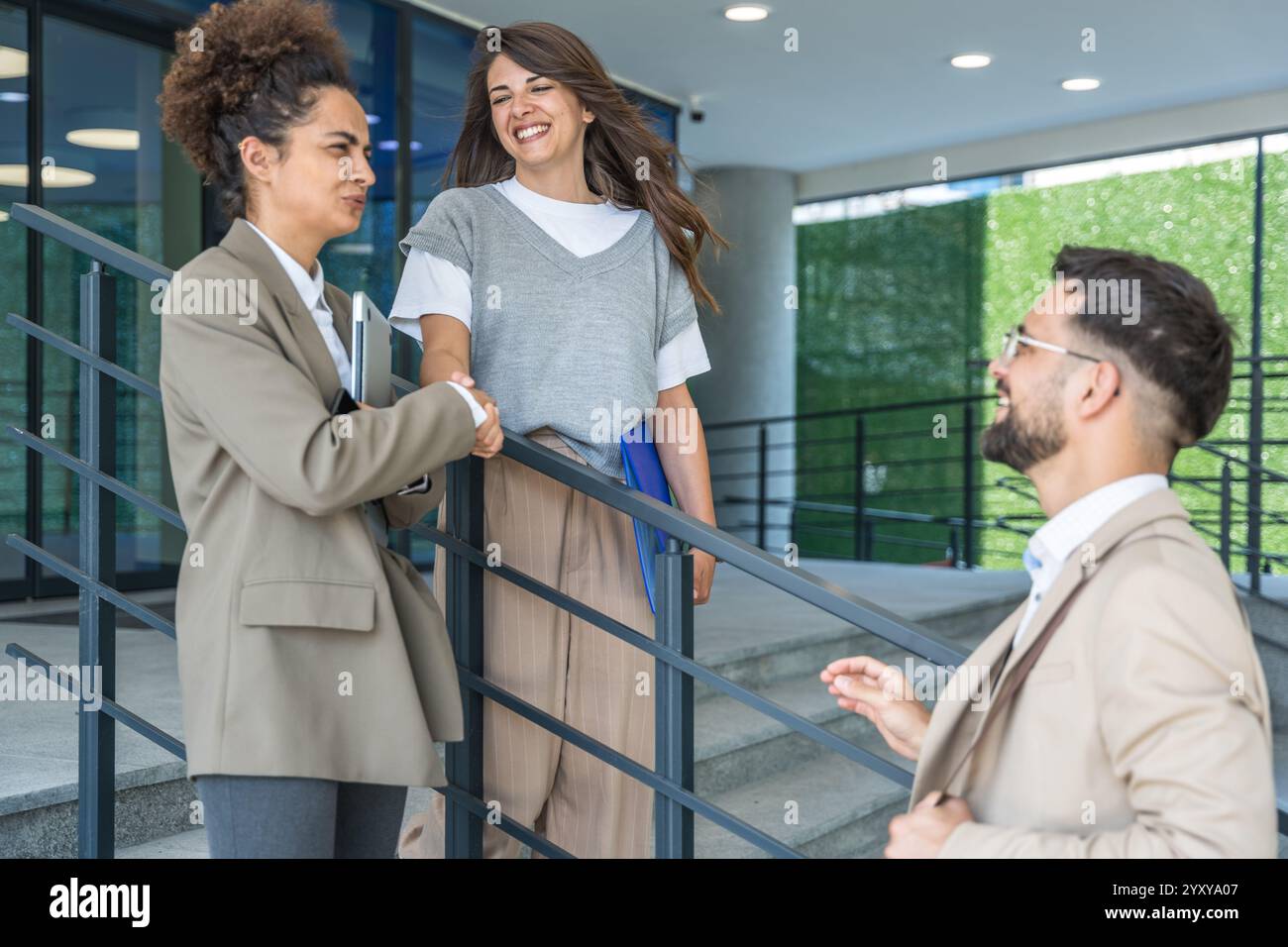 Group of modern successful business people innovative technology ...