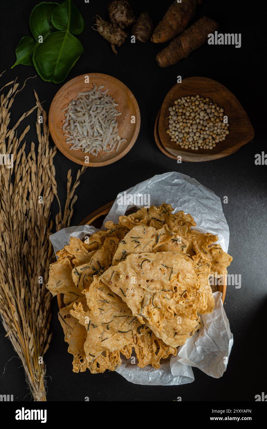 Rempeyek kacang rice flour hi-res stock photography and images - Alamy