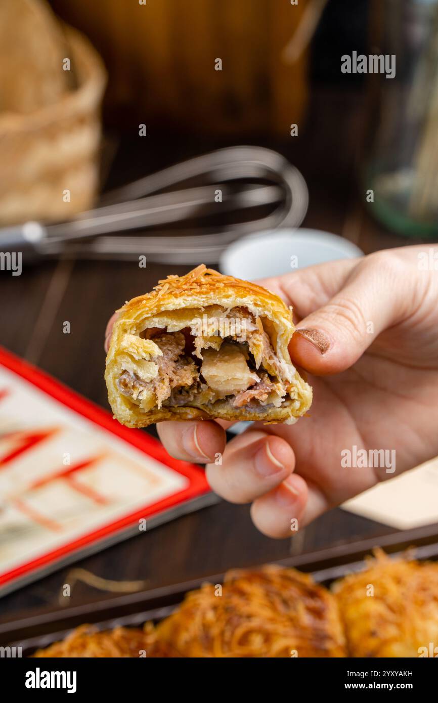 Bolen pisang or Chocolate Banana Wrapped with Puff Pastry is Indonesian ...