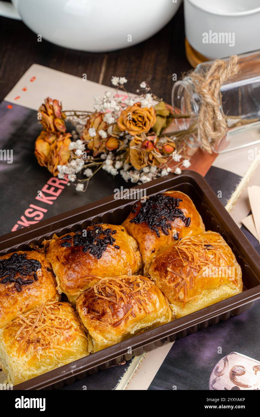 Bolen pisang or Chocolate Banana Wrapped with Puff Pastry is Indonesian ...