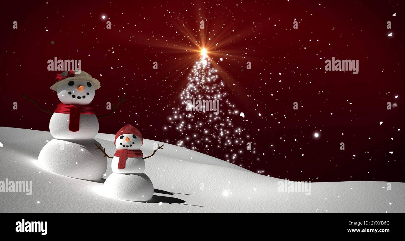Animation winter scenery snowman snow hi-res stock photography and ...