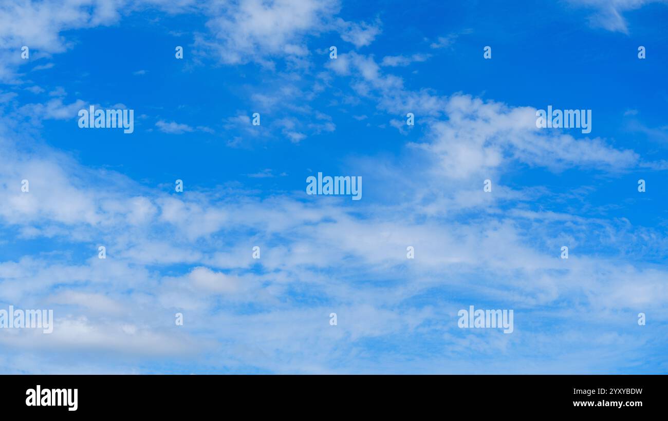 Stunning View of Blue Sky with White Clouds Over the Scenic Landscape ...