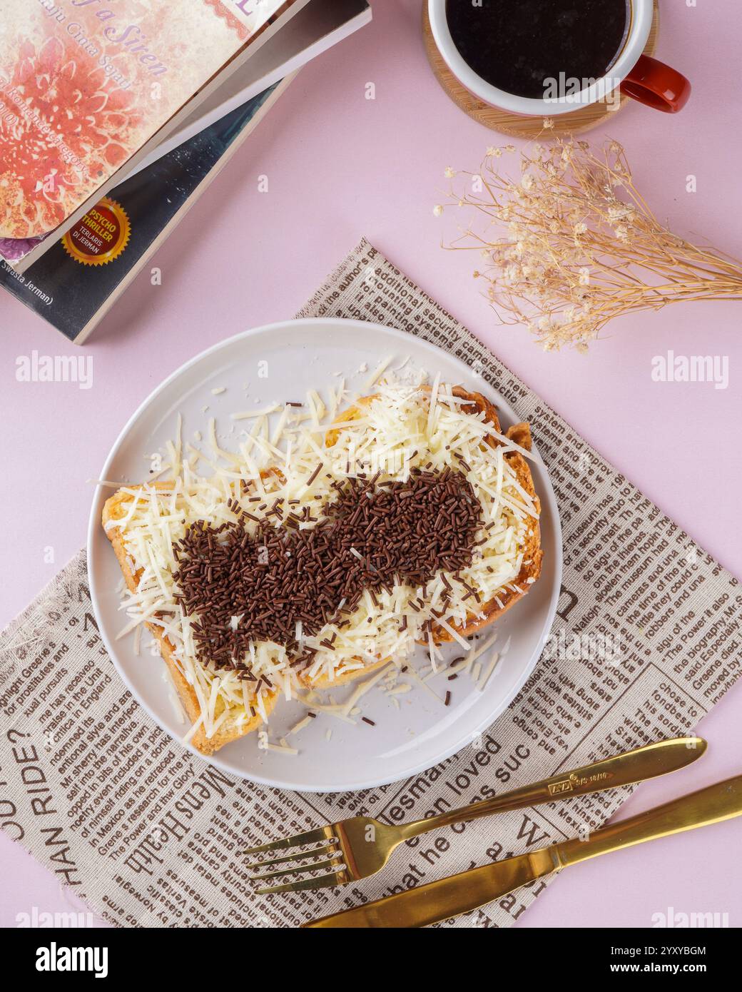 roti bakar is usually prepared as a sandwich of grilled white bread ...