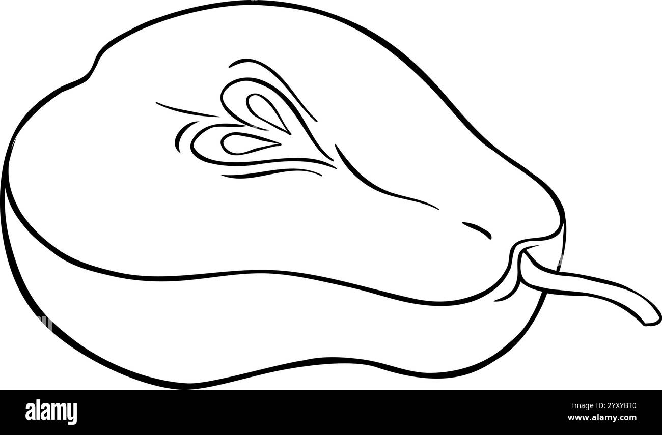 Pear Fruit Isolated Outline Illustration Stock Vector Image & Art - Alamy