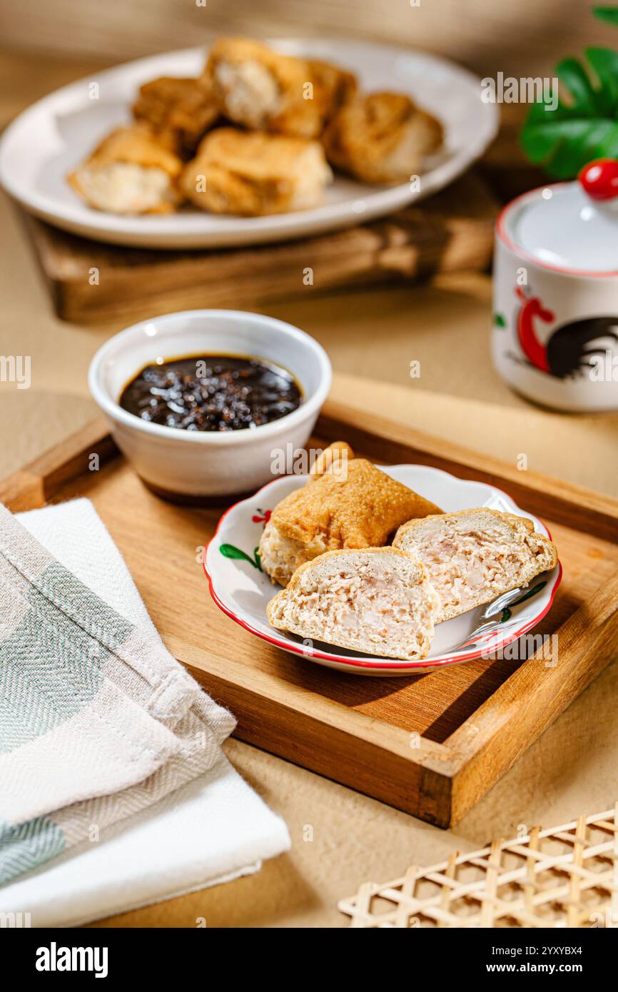 Tahu Walik, Inside Out Crispy Tofu Stuffed is a processed tofu snack ...