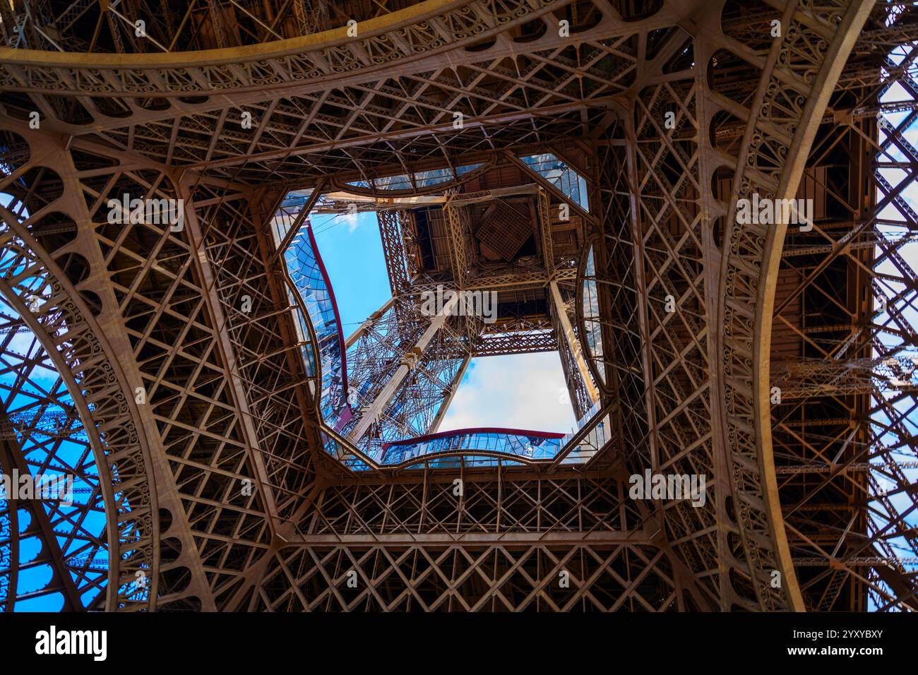 The Iconic Eiffel Tower A Marvelous Wrought Iron Lattice Tower in the ...