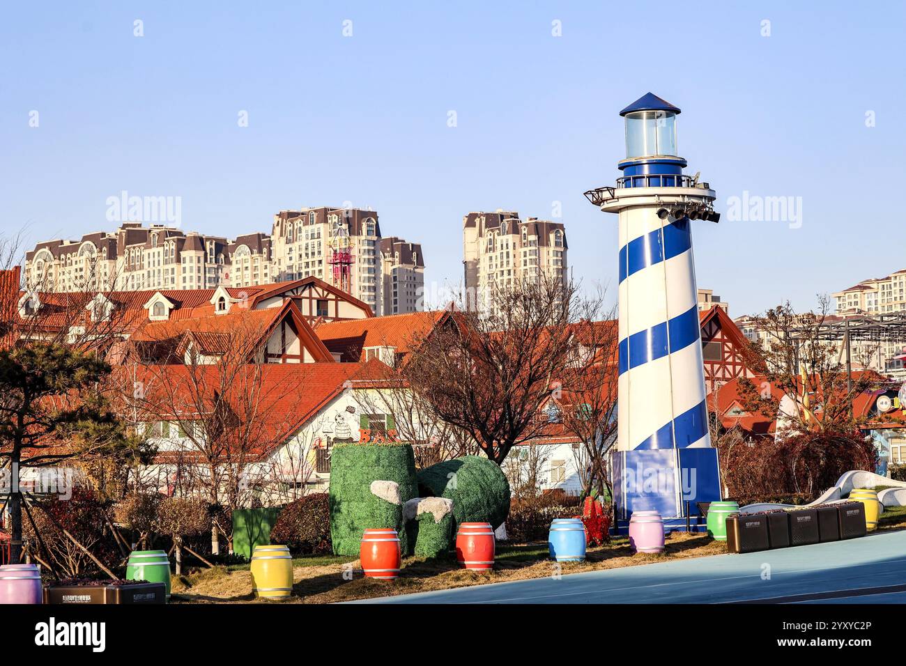 Photo shows the Qingdao International Beer City in Qingdao City, east ...